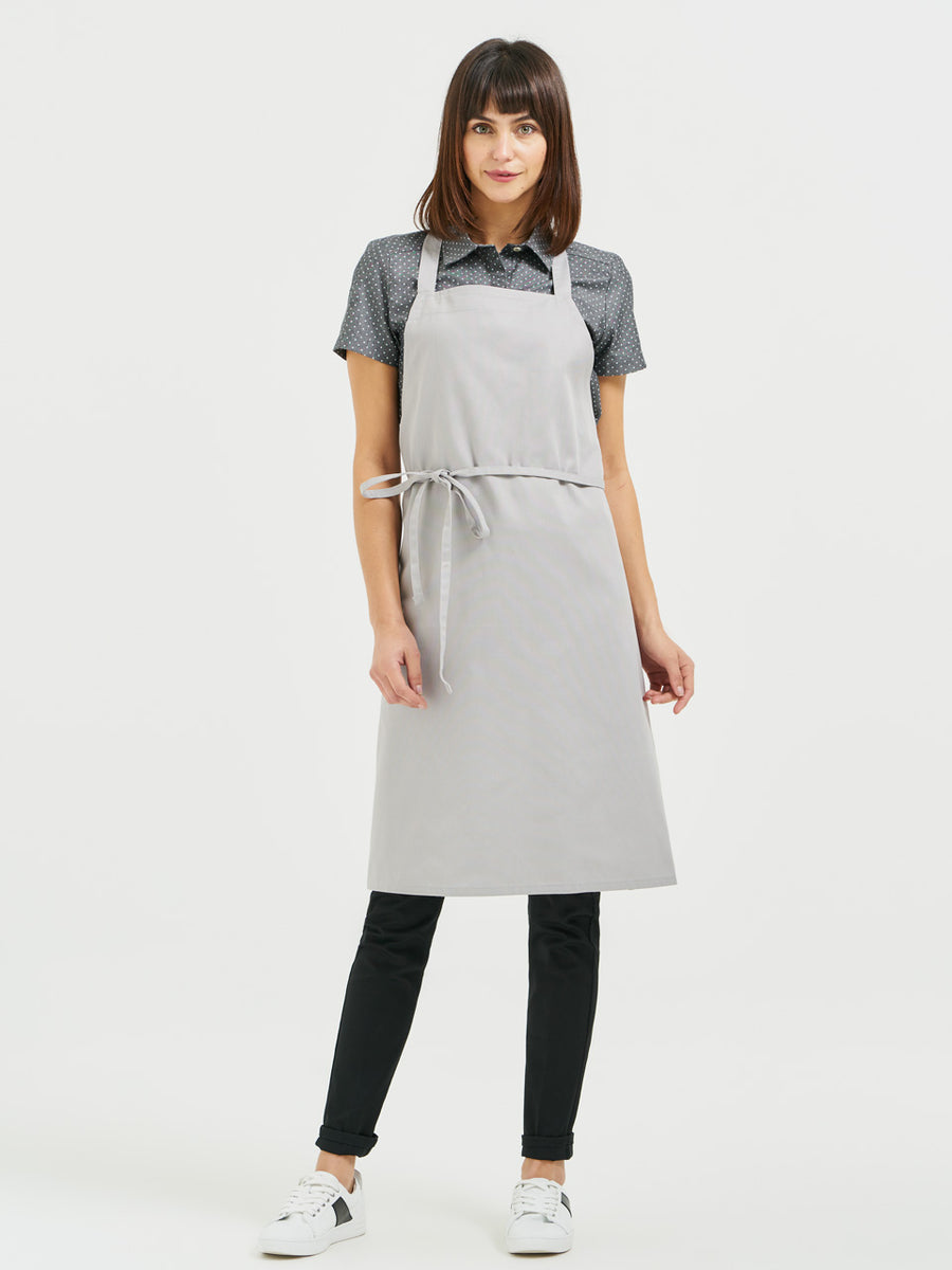 Classic Bib Apron - Silver Grey – ICO Uniforms