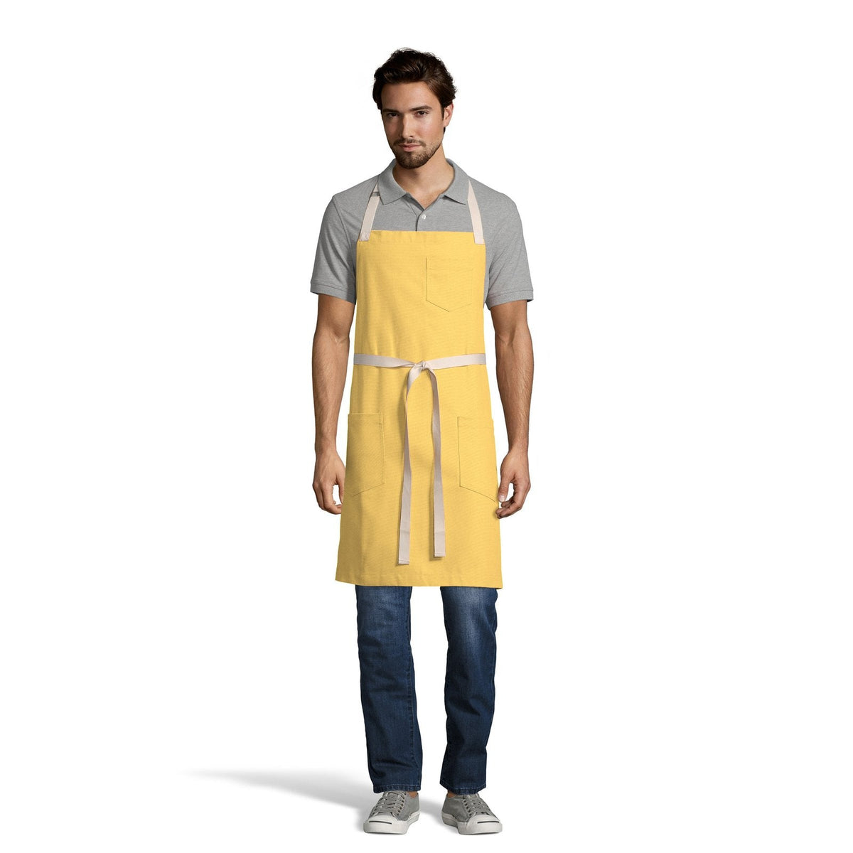 Vibe Bib Apron - Egg Canvas – ICO Uniforms