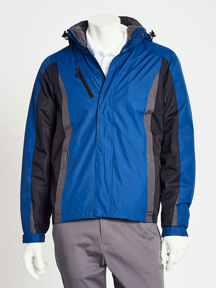 Men's Color-Block 3-in-1 Jacket - Black – ICO Uniforms