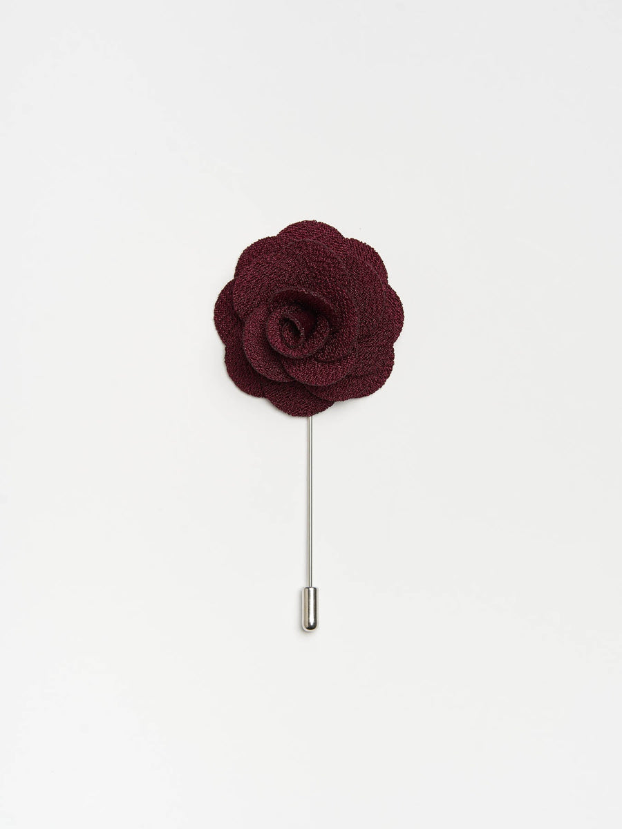 Flower Lapel Pin - Deep Red – ICO Uniforms