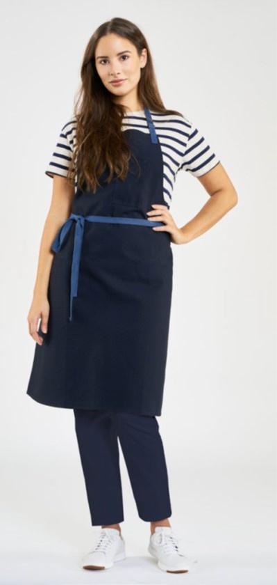 Bib Apron - Midnight Blue with Royal Ties – ICO Uniforms