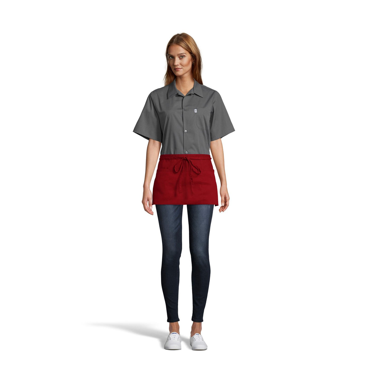 Three Section Pocket Waist Apron - Red – ICO Uniforms