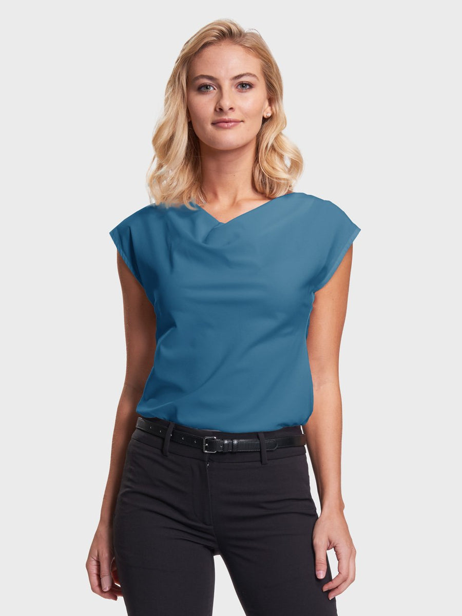 Ladies' Cowl Neck Blouse | Stylish Corporate Uniforms and Career ...